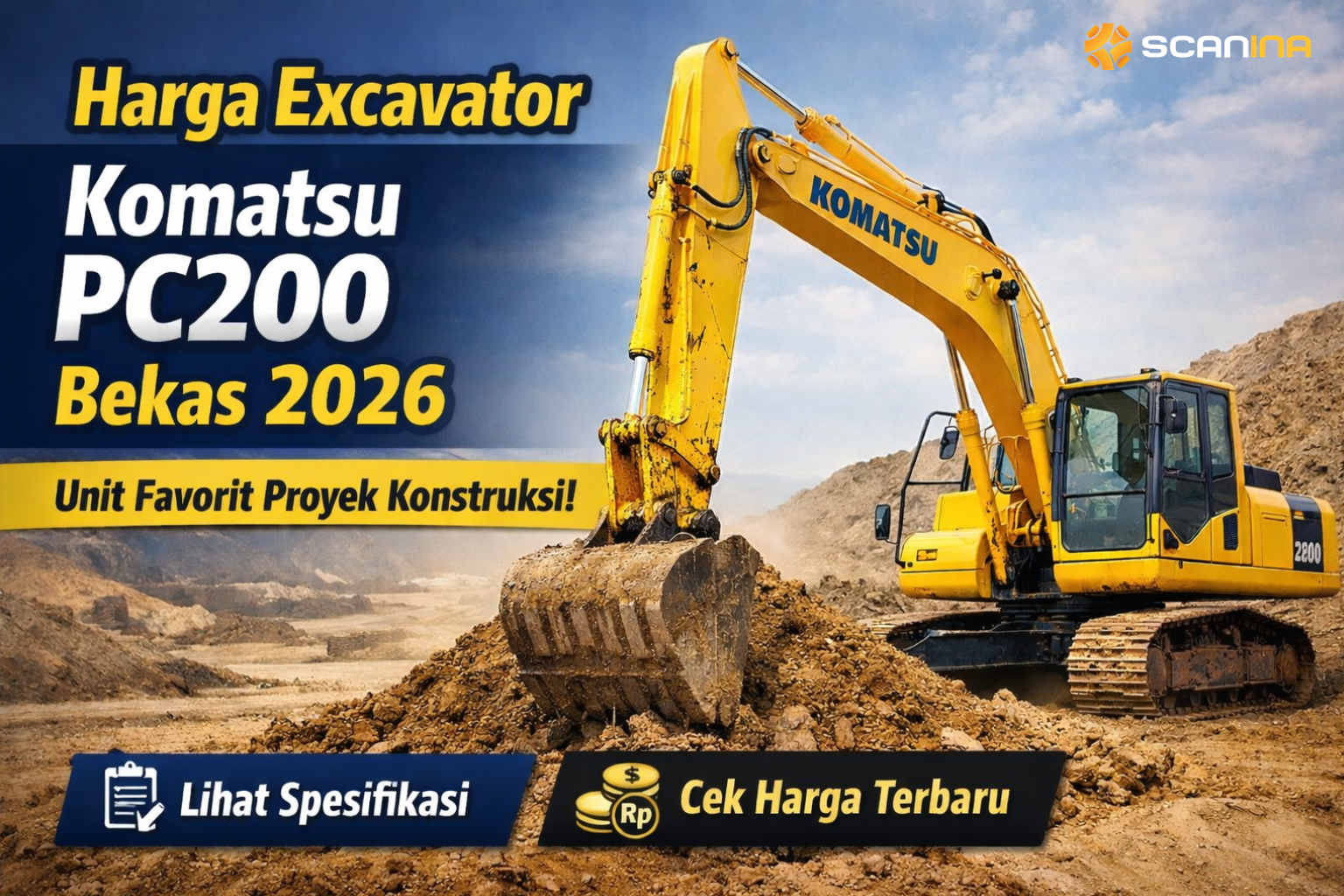 Daftar Harga Excavator Bekas Terbaru 2024. Bisa Cicilan 20 Juta-an ...