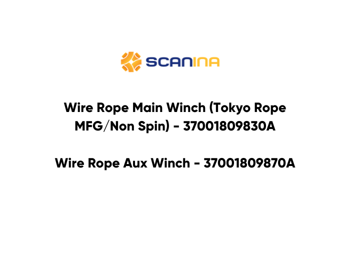 Wire Rope Main Winch & Wire Rope Aux Winch - Spare Part Details | SCANINA